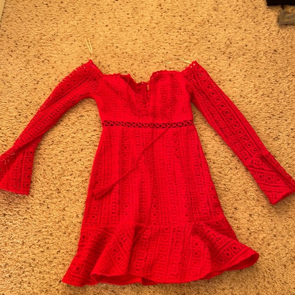 Dresses | Red Crochet Dress | Poshmark